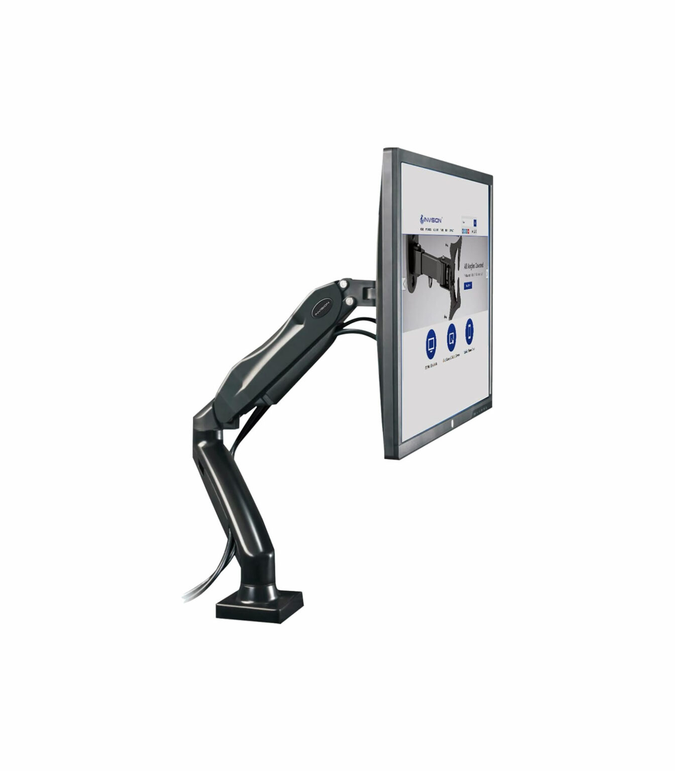 Support écran réglable et pivotant fixation VESA 17"-27" - ELITE ADMIN ...